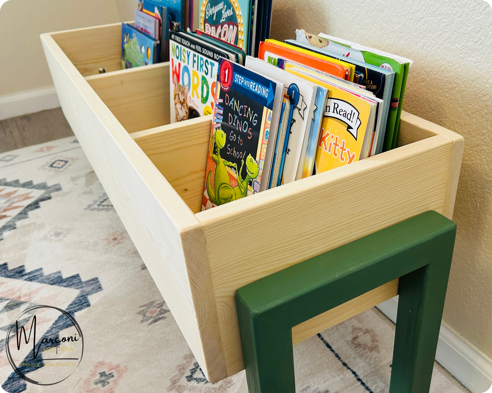 Wooden Book Bin - Large – Marconi Brothers