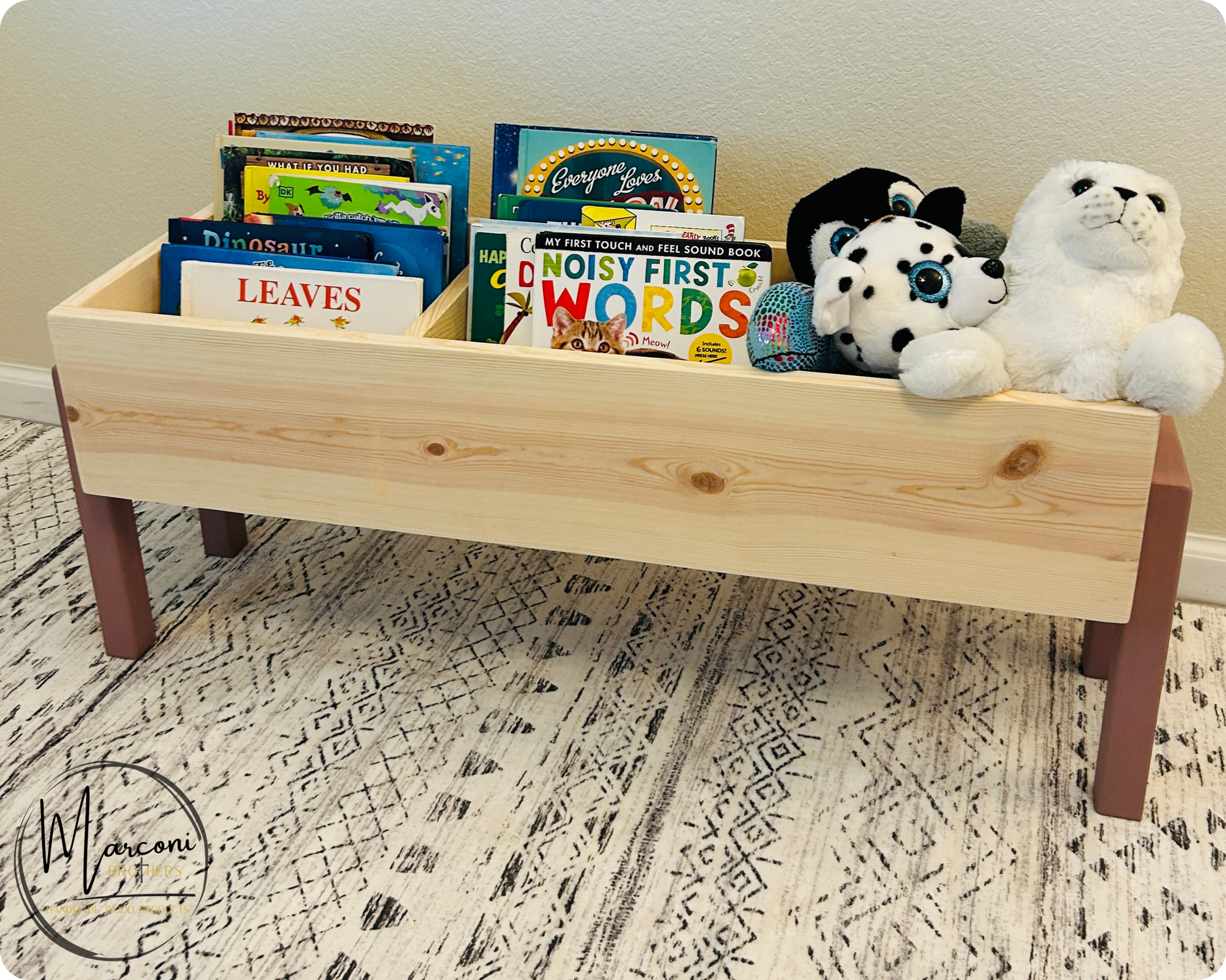 Wooden Book Bin - Large – Marconi Brothers
